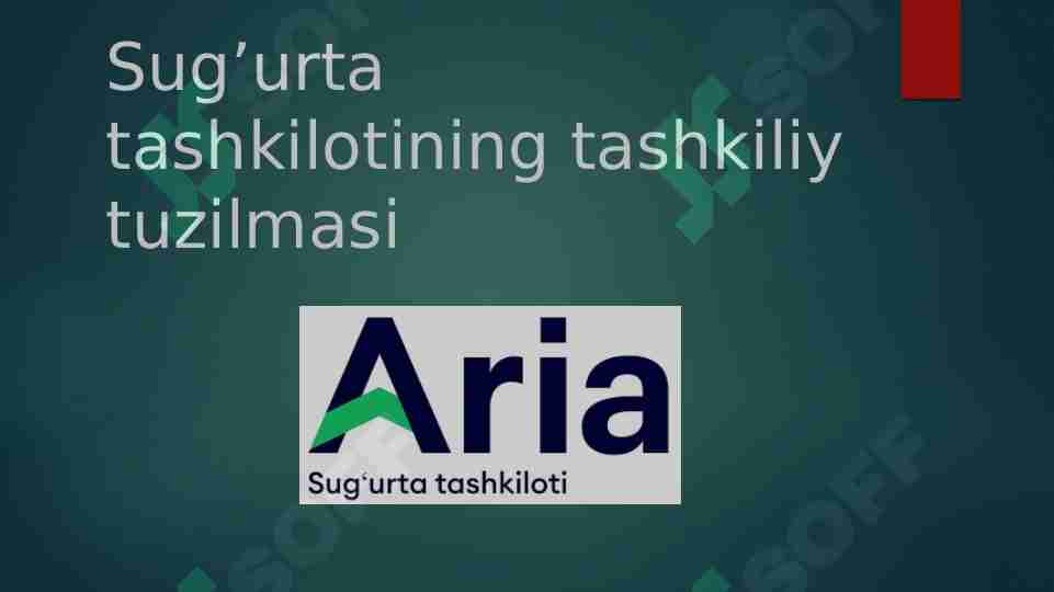 Sug’urta tashkilotining tashkiliy tuzilmasi