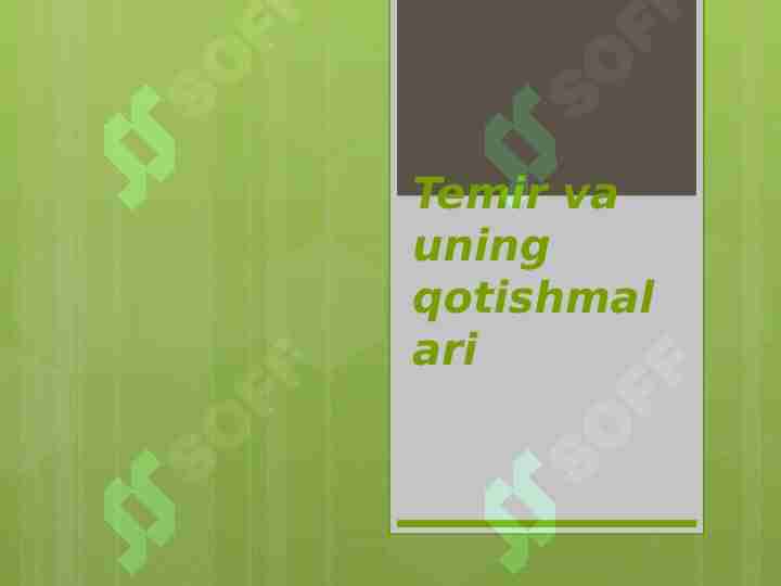 Temir va uning qotishmalari