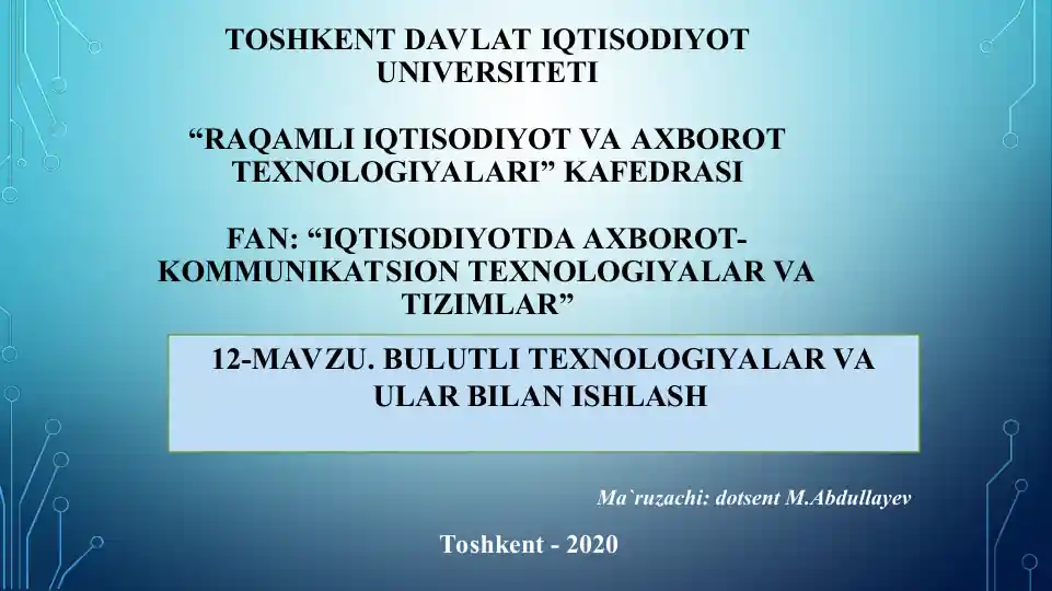 Bulutli texnologiyalar