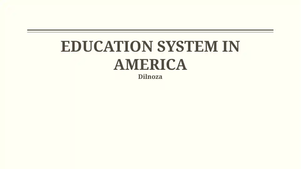 Understanding the American Education System