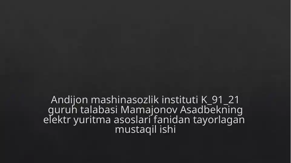 Ozgaruvchan tok generatori