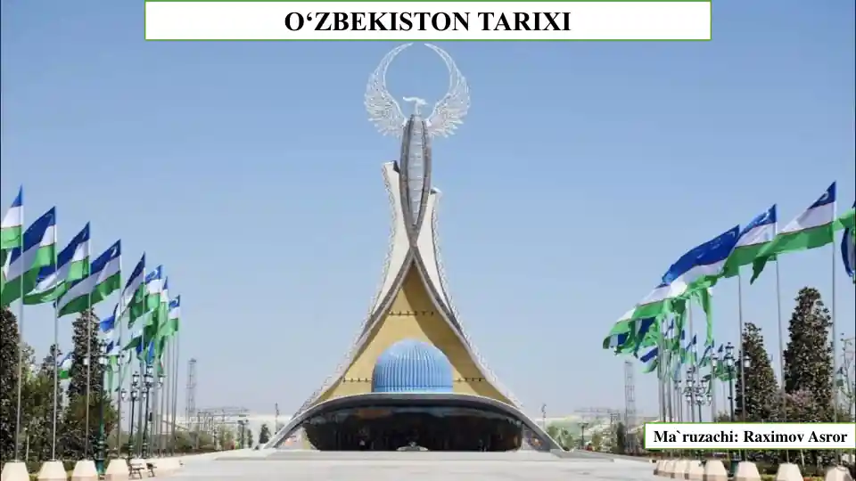 O‘zbekiston Tarixi Asosiy Adabiyotlar