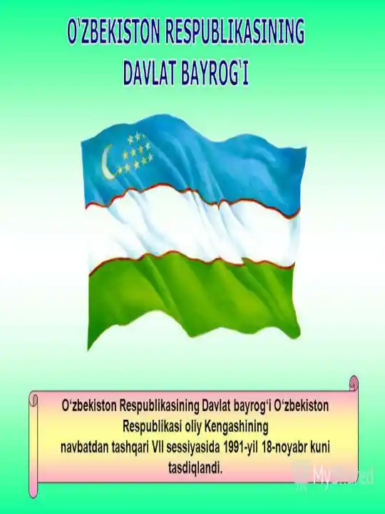 O'ZBEKISTON RESPUBLIKASINING DAVLAT BAYROG'I