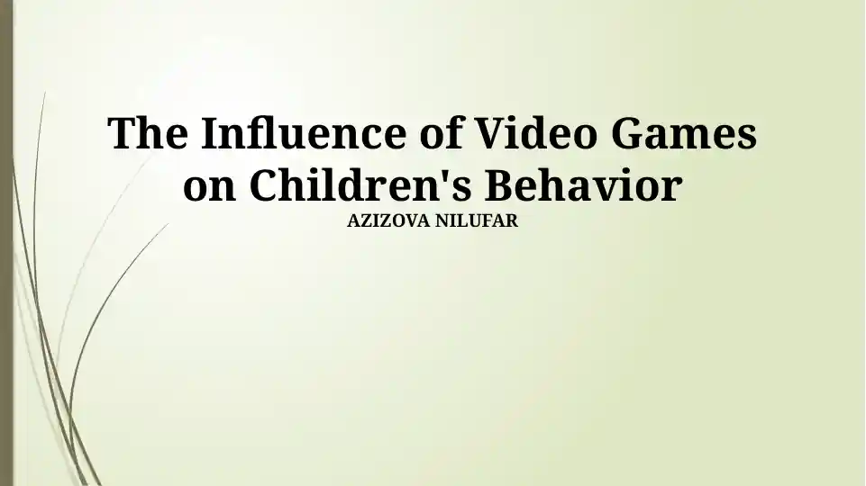 The Influence of Video Games on Children's Behavior
