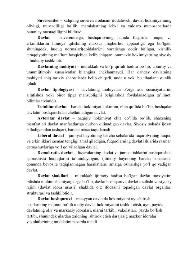 Davlatning turlari
