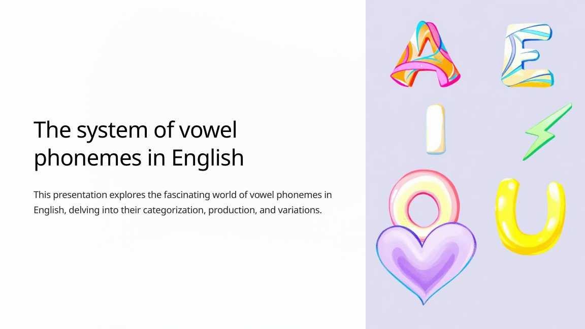 The system of vowel phonemes in English