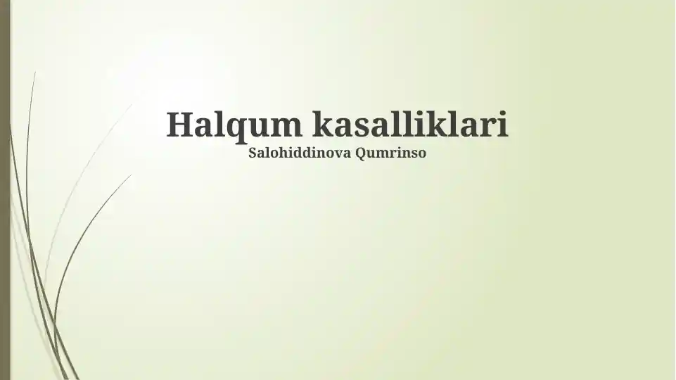 Halqum kasalliklari