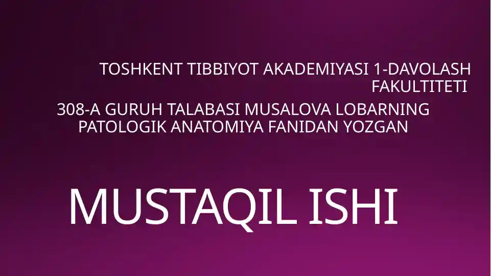 Infeksion kasalliklarni diagnostika usullari