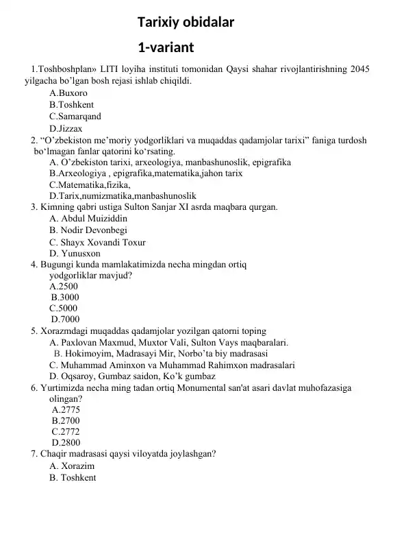 Tarixiy obidalar