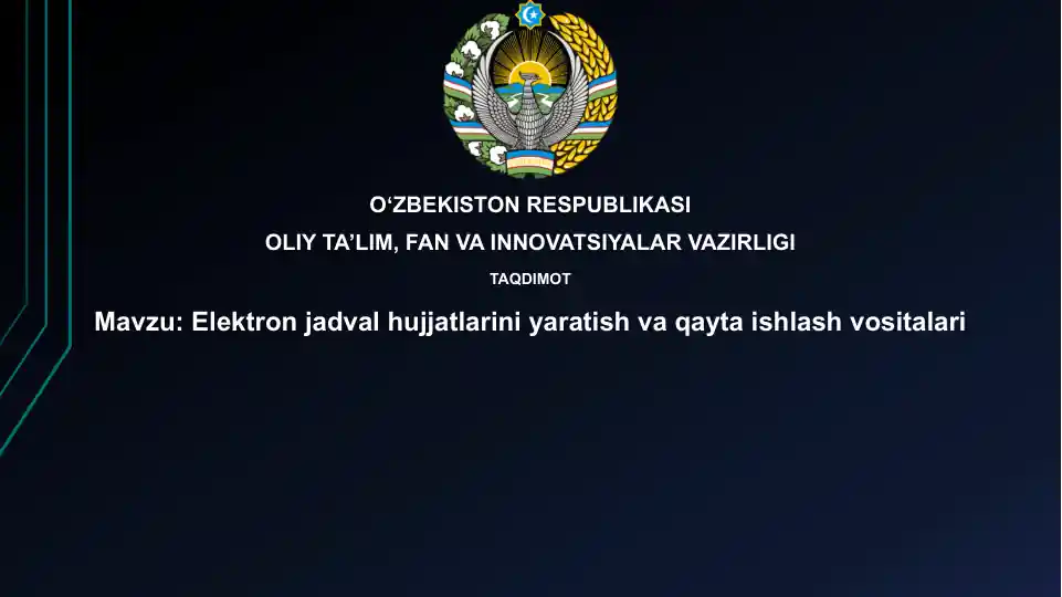 Microsoft Excel VBA (Visual Basic for Applications)