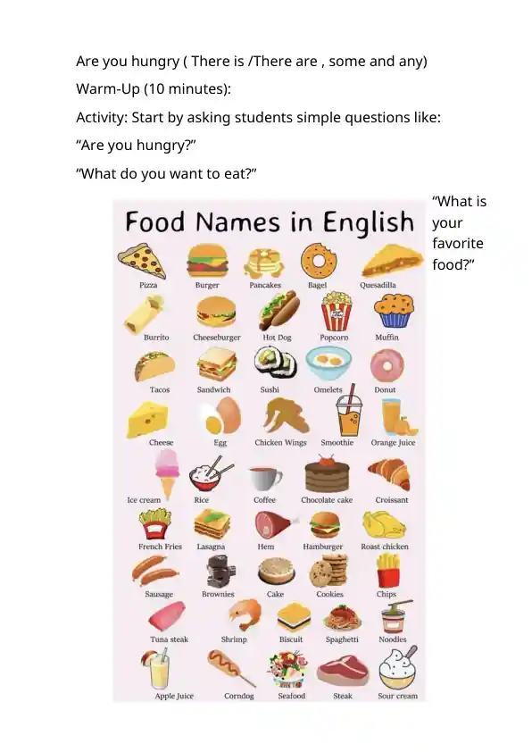 Food Vocabulary - Meat, Fruit, Fish, Vegetables