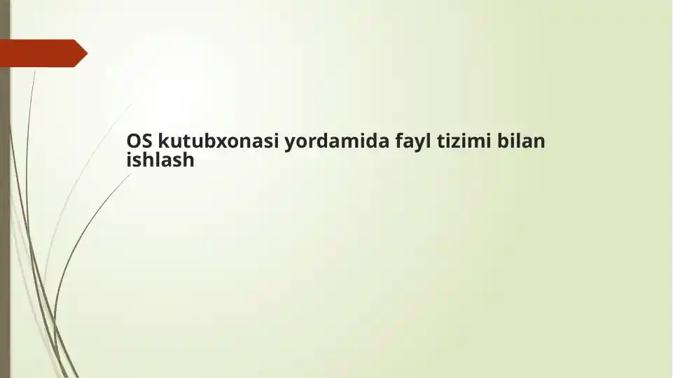 Python OS Kutubxonasi