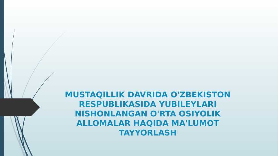MUSTAQILLIK DAVRIDA O'ZBEKISTON RESPUBLIKASIDA YUBILEYLARI NISHONLANGAN ...