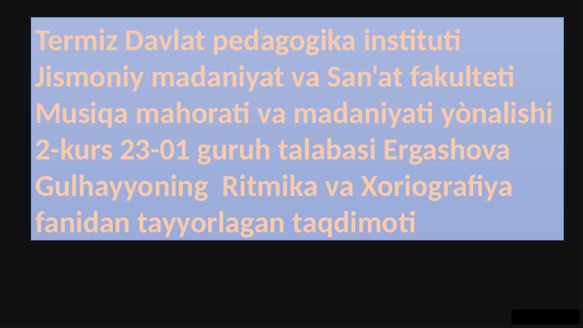 Chet el va o'zbek milliy raqslar tarixi