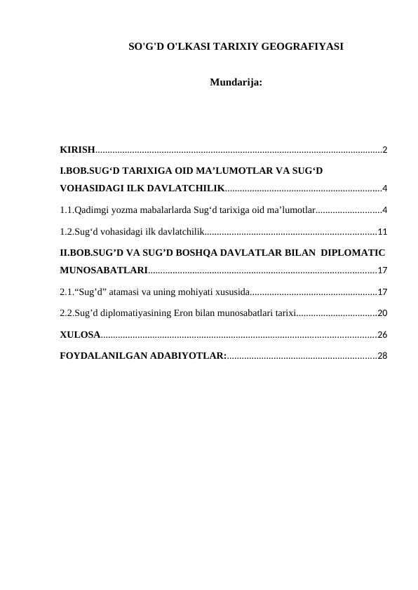 So'g'd o'lkasi tarixiy geografiyasi