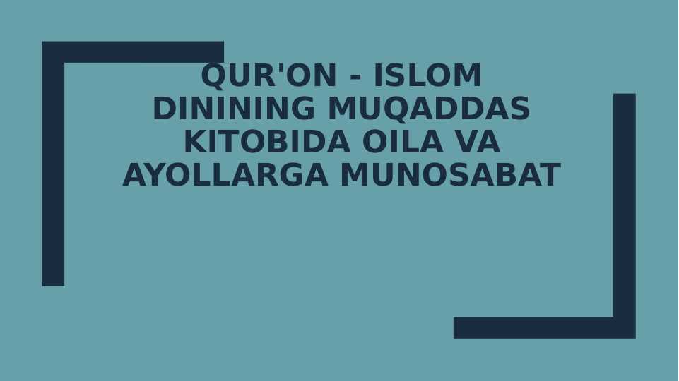 Qur'on - islom dinining muqaddas kitobi