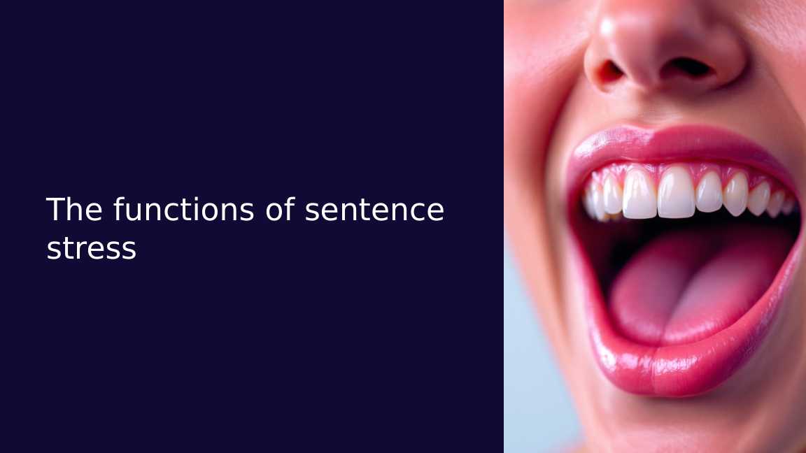 The functions of sentence stress