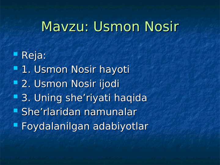 Usmon Nosir
