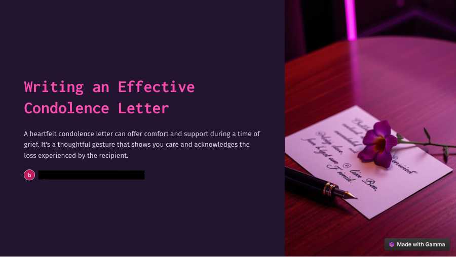 Writing an Effective Condolence Letter