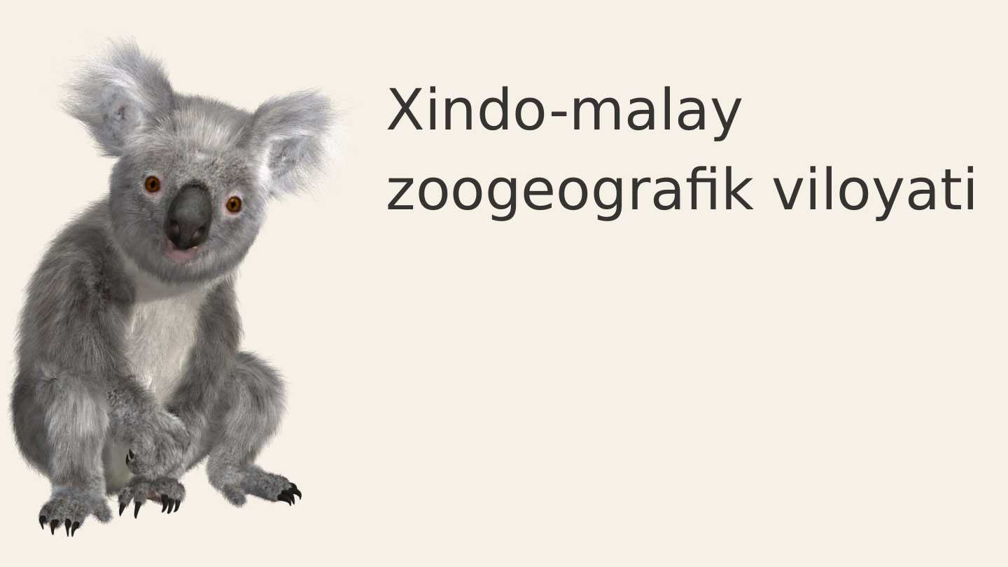 Xindo-Malay zoogeografik viloyati