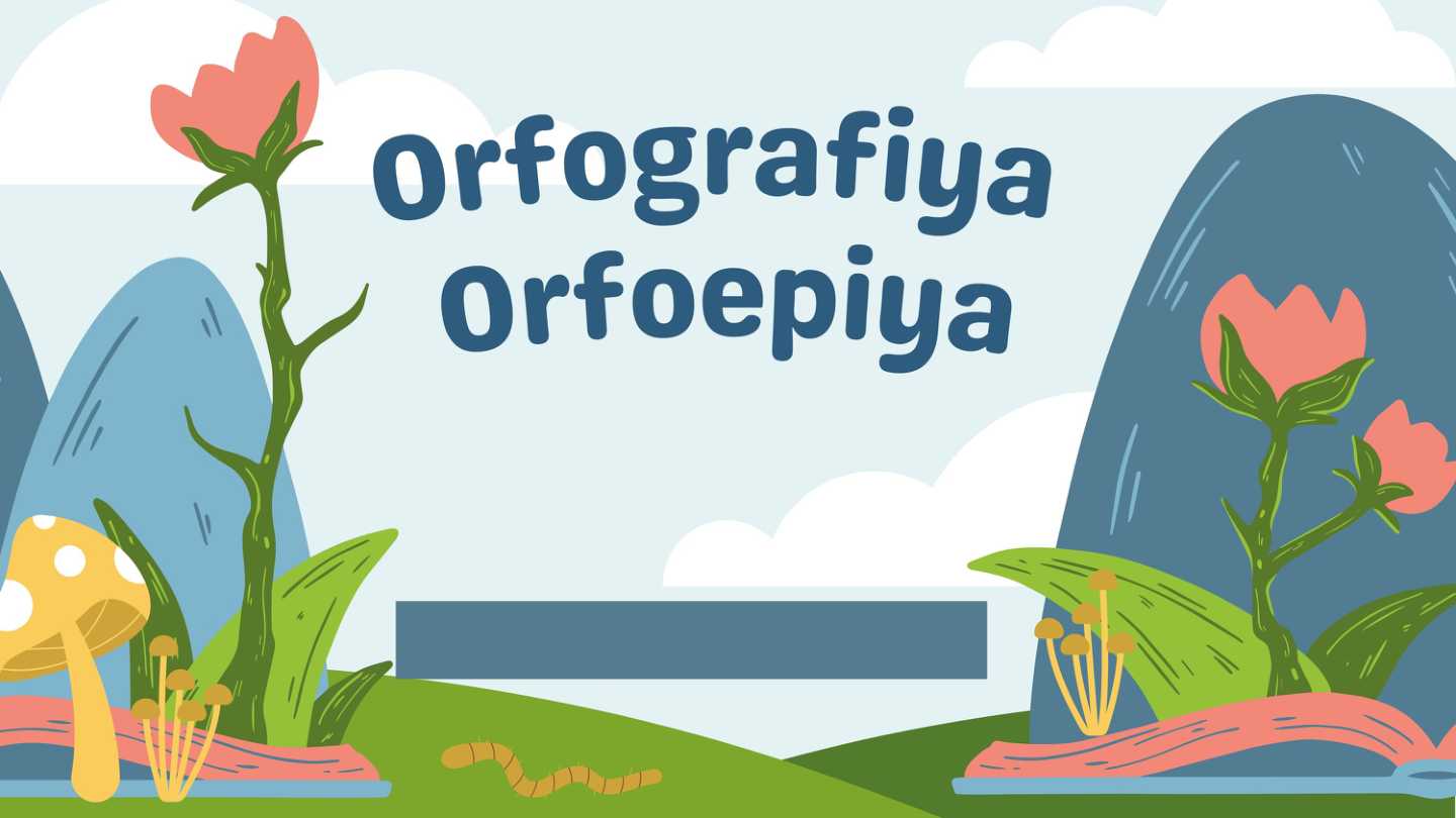 Orfografiya Orfoepiya