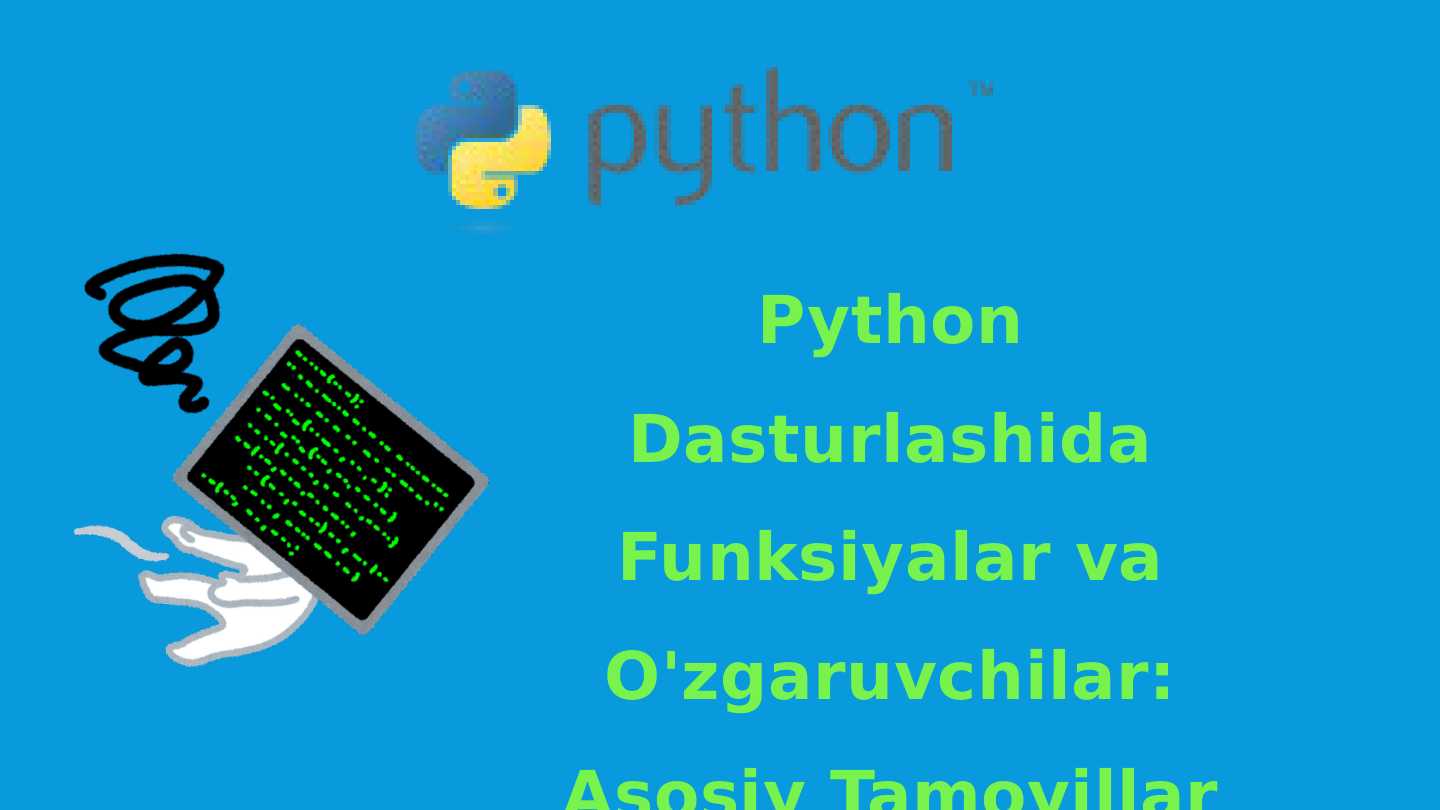 Python Dasturlashida Funksiyalar va O'zgaruvchilar Asosiy Tamoyillar