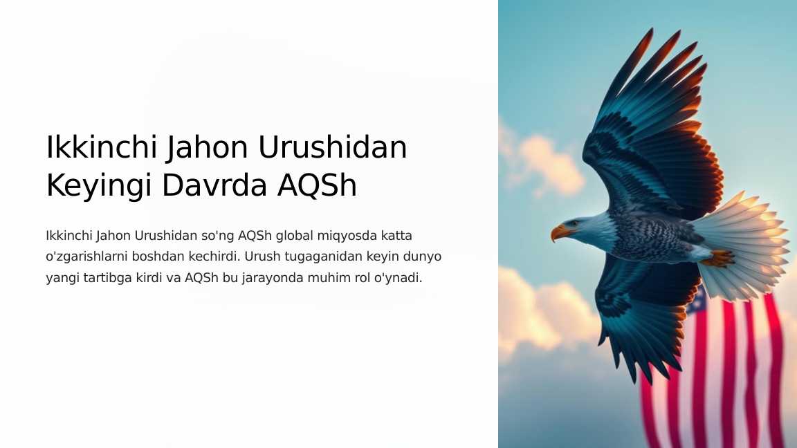 Ikkinchi Jahon Urushidan Keyingi Davrda AQSh