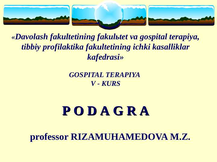 Podagra kasalligi