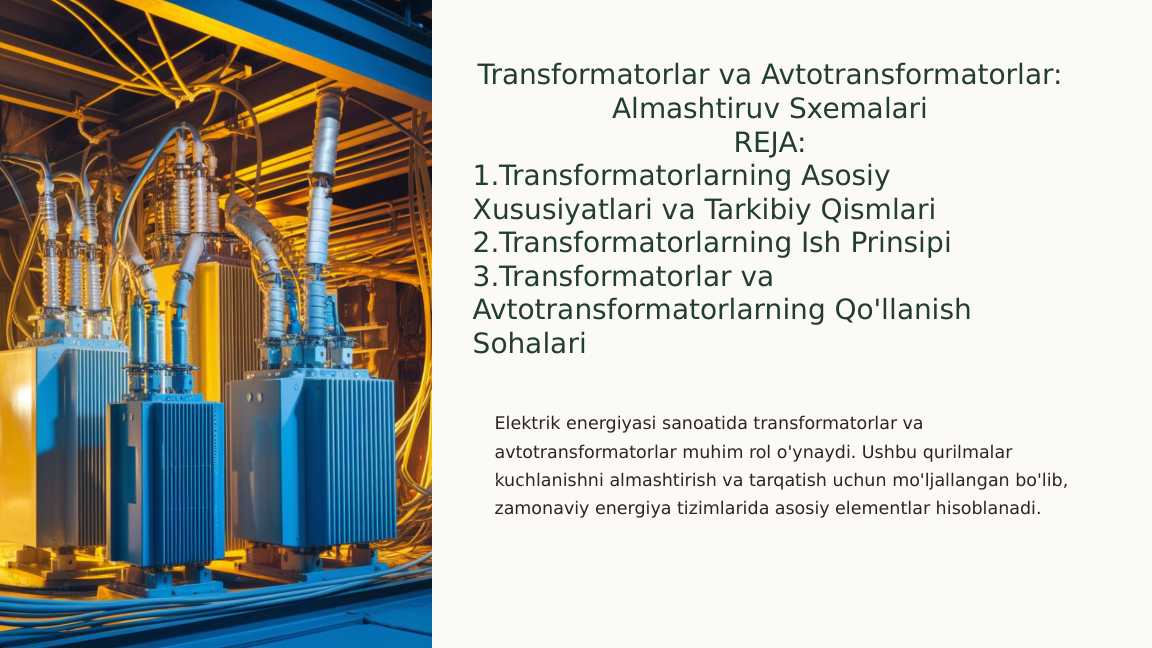 Transformatorlar va Avtotransformatorlar: Almashtiruv Sxemalari
