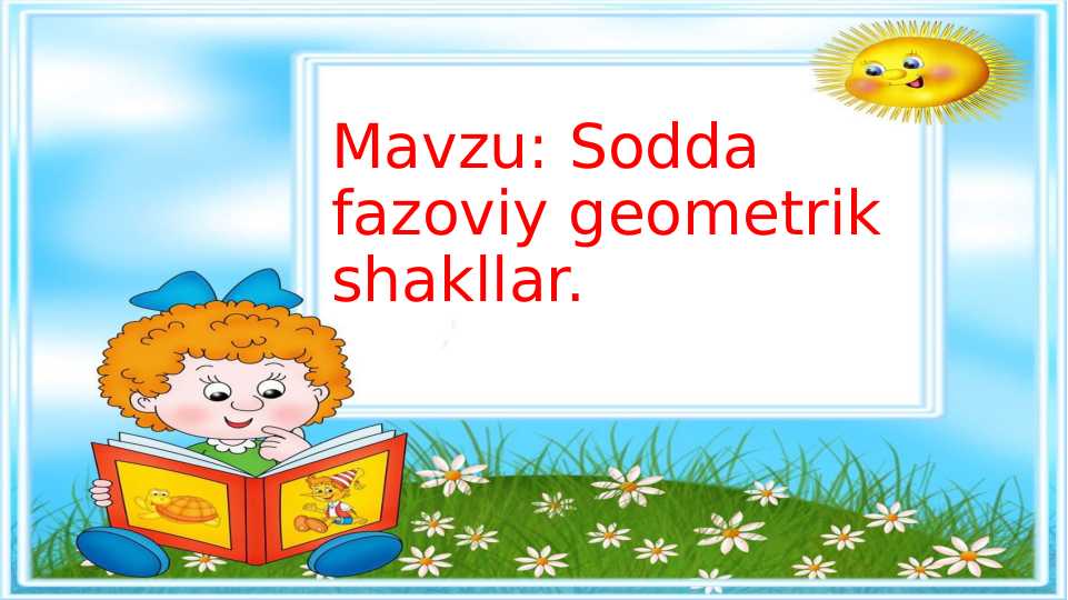Sodda fazoviy geometrik shakllar OCHIQ DARS SLAYD