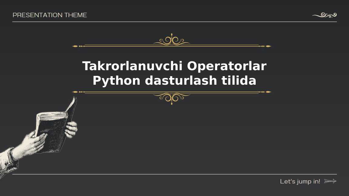 Python dasturlash tilida takrorlanuvchi operatorlar