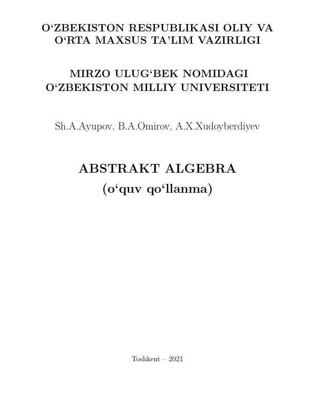 Abstrakt algebra oliy
