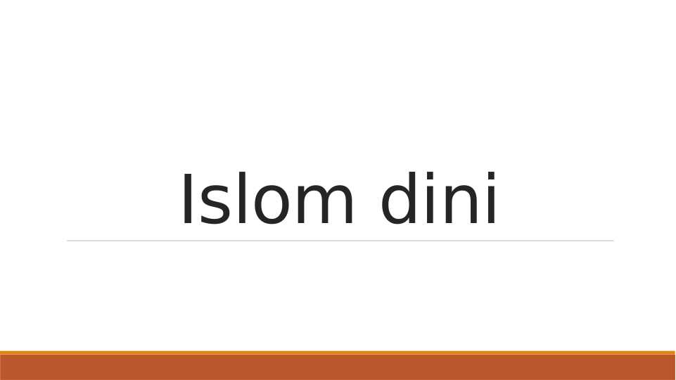 Islom dini