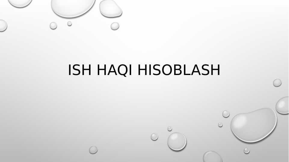 Ish haqi hisoblash