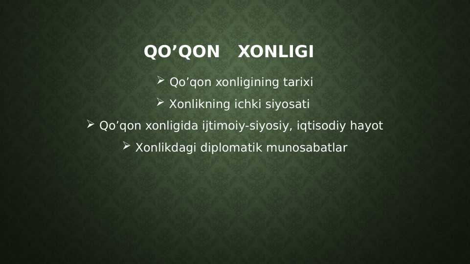 QO’QON XONLIGI
