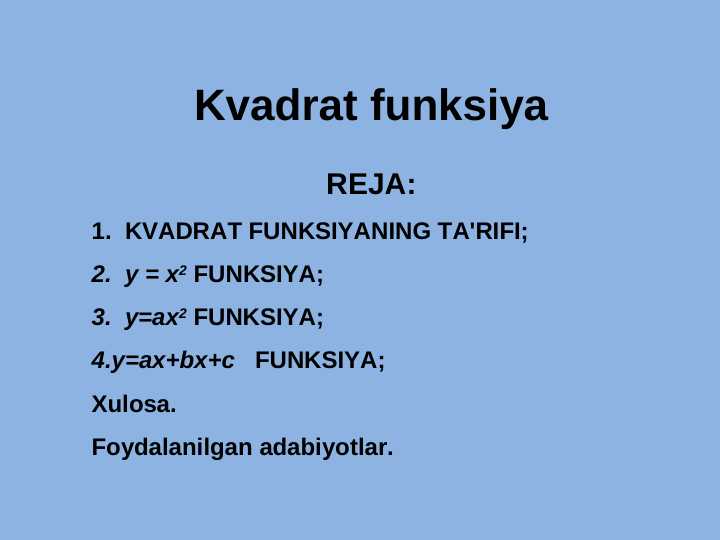 Kvadrat funksiya