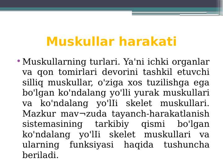 Muskullar harakati
