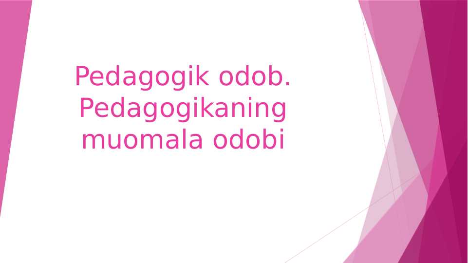 Pedagogik odob