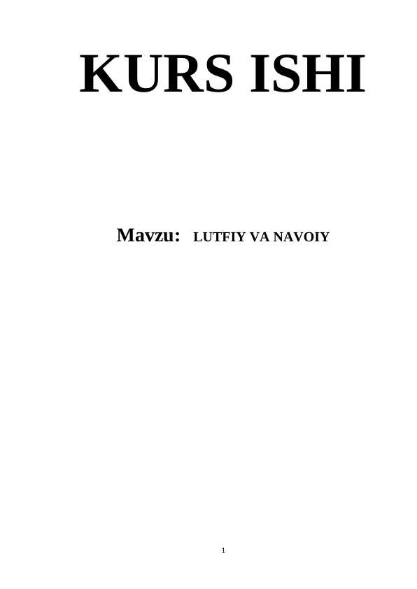 LUTFIY VA NAVOIY