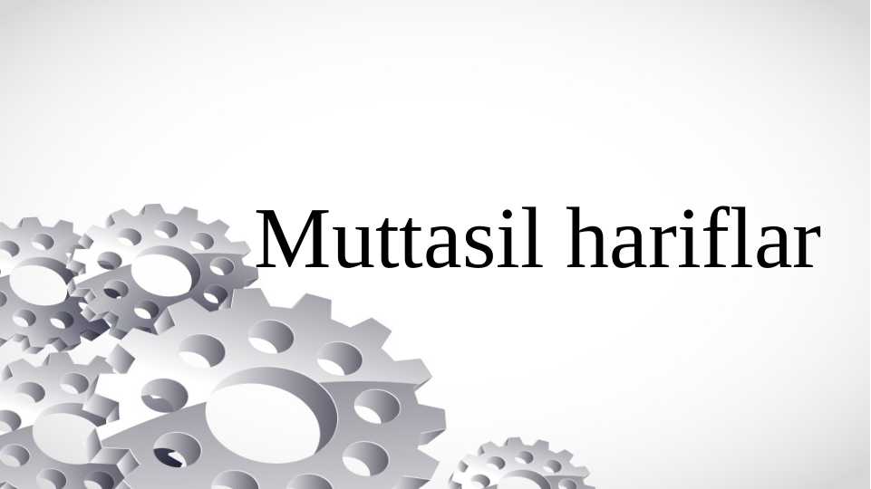 Muttasil hariflar