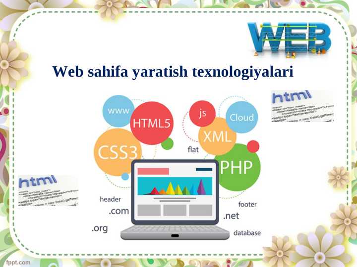 Web sahifa yaratish texnologiyalari