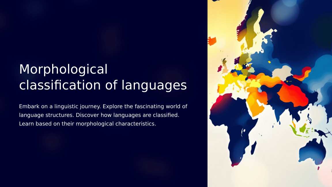 Morphological classification of languages