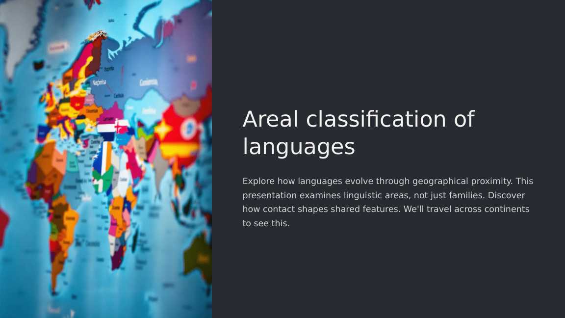Areal classification of languages