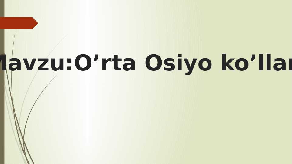 O’rta Osiyo ko’llari