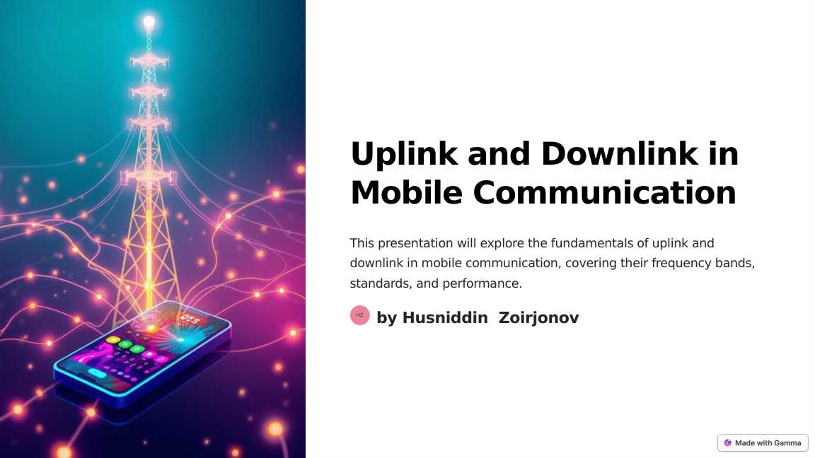 Uplink and Downlink in Mobile Communication