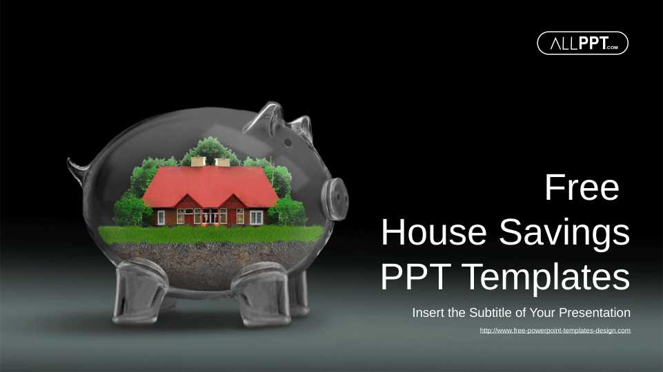 PowerPoint shablon, House Mortgage Savings PowerPoint Templates