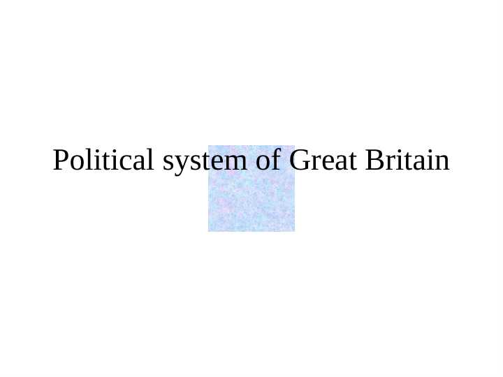 Political system of Great Britain