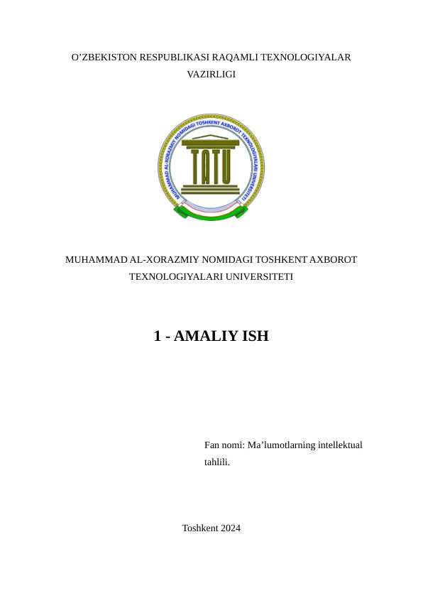 Talabalarda ma’lumotlarning intellektual tahlilida vizuallashtirish va ...