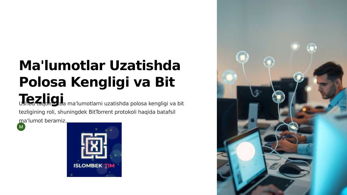 Ma'lumotlar Uzatishda Polosa Kengligi va Bit Tezligi