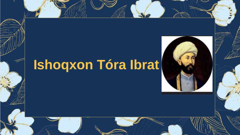 Ishoqxon Tóra Ibrat